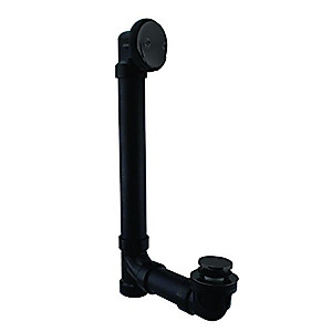 Westbrass Tip-Toe Sch. 40 ABS Bath Waste with Two-Hole Elbow, Matte Black, D4931-62
