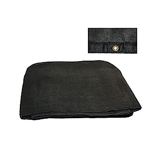 Mytee Products 12'x26' Black 70% Shade Mesh Tarp for Outdoor w/Grommets - 6 Oz Extra Durable Heavy Duty Mesh Tarps for Dump Truck, Rolloff Trucks - Mesh Shade Net Cloth for Sun, Plant, Patio