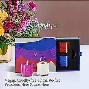 ESNA HOME Aromatherapy Scented Votive Candles Gift Set | 4 Natural Soy Candles Gifts for Women | Lavender Essential Oils Stress Relief | Luxury Candles Gift with Gift Box | Birthday Gifts for Friends