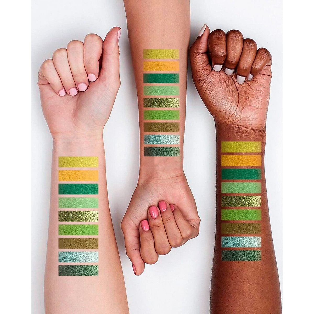 MAKI YIKA Green Eyeshadow Palette, 9 Color Green Eye Shadow Makeup Palette for Women, Matte Shimmer Glitter Eyeshadows Rich Pigmented & Ultra Blendable & Long Lasting (9color)