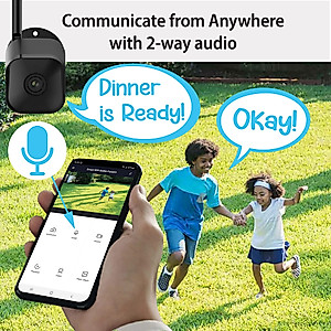 OSI Smart Security Bullet Camera Outdoor 1080P HD,WiFi Cameras, Home Security Cameras, AI Human Detection, Two-Way Audio, Night Vision,Compatible with Alexa, Google,32GB SD Card Included/Cloud StoragE