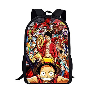 URYLVUG 17 Inch Business Anime Laptop Backpack for Women Men Boys Girls Black Travel Laptop Backpack for Work College