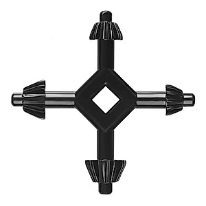 Jawfait 4 in 1 Drill Chuck Key, Professional Drill Chuck Key Wrench, 1/4" 3/8" 1/2" 5/8" Multifunctional Electric Drill Chuck Key, Suitable for Most Drill Press Chucks Power Tool Chucks(Black)