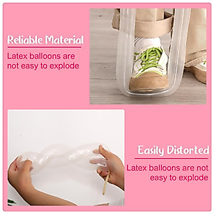 100Pcs 260 Balloons Clear Long Balloons for Balloon, Premium Quality Latex Twisting Balloons for Animals Modeling Christmas Birthday Wedding Party Decorations)