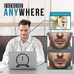 JawForce Jaw Exerciser for Men & Women, Small Size Jawline Exerciser with Breath Freshener - Define your Jawline and Neck - Black Advanced Level