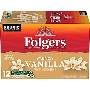 Folgers, Gourmet Selections, K-Cup Single Serve Coffee, 12 Count, 3.38oz Box(Pack of 3) (Vanilla Biscotti)