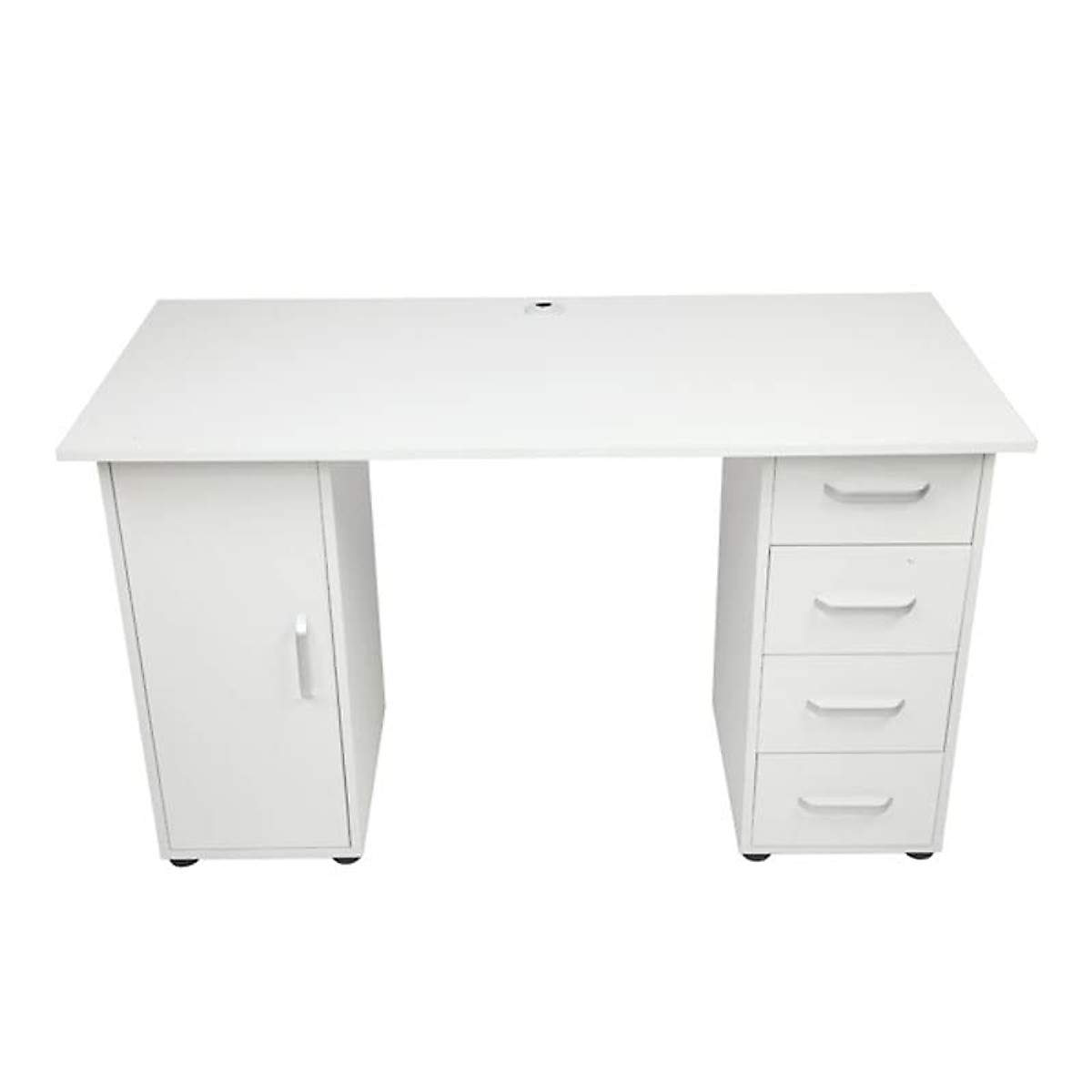 XBWEI Door Four Drawer Computer Desk White