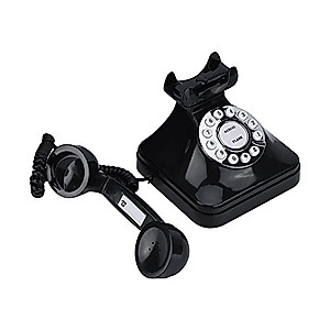 Landline Telephone, WX-3011 Vintage Black Multifunction Plastic House Phone Retro Wire Push Button Dial Landline Telephone, Vintage Telephone