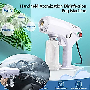 EMENG Steam Gun Spray Nano Atomizer Multifunctional Atomizing Sprays Portable Electric ULV Nano Steam Gun, for Garden Home Hotel Indoor Outdoor, 260ML