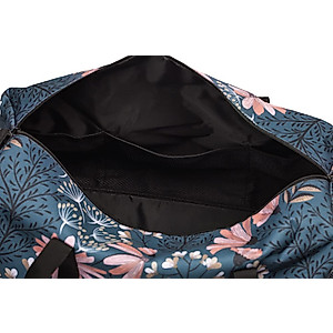 Jadyn B 22" Women's Large Duffel/Weekender Bag with Shoe Pocket, Travel Bag (Navy Floral)