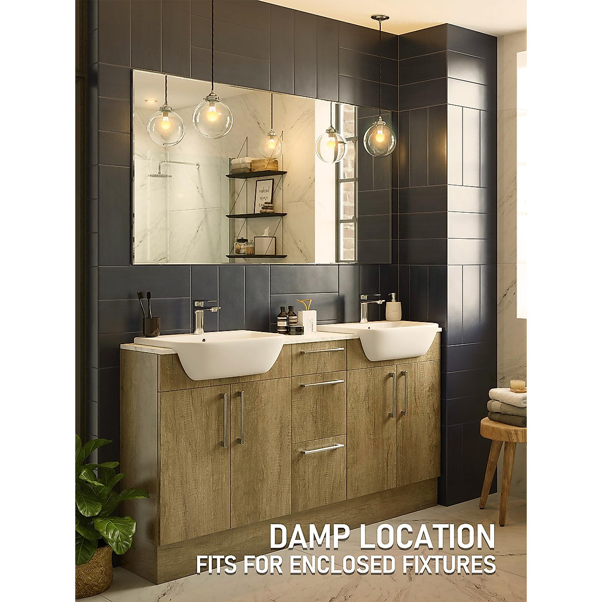 TORCHSTAR A19 LED Light Bulbs 60W Equivalent, UL Listed, 3000K Warm White, Dimmable, 9W, 800lm, Flicker Free, E26 Standard Base LED Bulb for Ceiling Fan, Lamp, 15,000hrs, Pack of 6