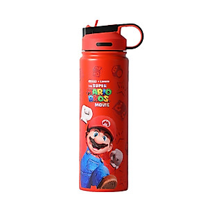 MINISO Super Mario Bros Collection Stainless Steel Water Bottle with Handle - 900mL