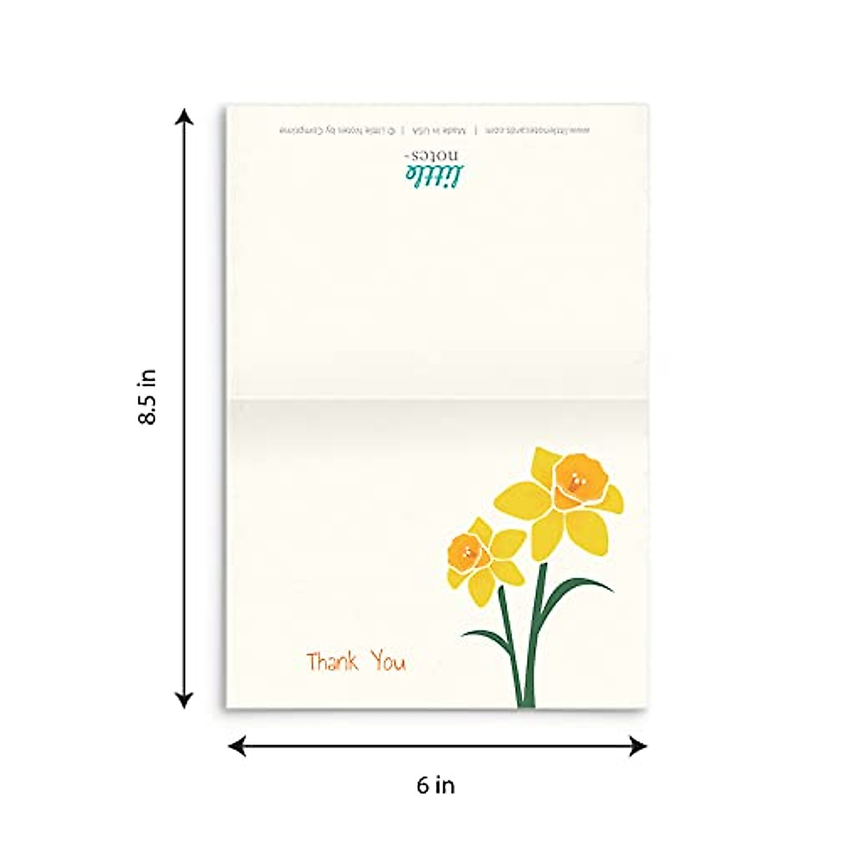 Daffodil Thank You Cards (24 Foldover Cards and Envelopes)