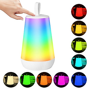 WIND STAR Baby Night Light for Kids, Nursery Night Lamp for Breastfeeding Rechargeable Bedside Touch Lamp/Warm White Mode&13 Color Changing Multicolor Lights for Bedroom Bedside,Living Room,Party