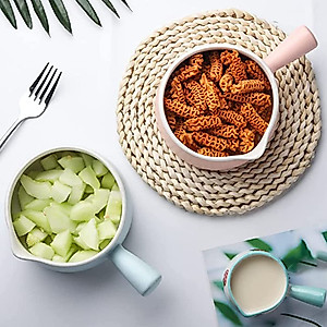 Hemoton Noodle Pot Enamelware Saucepan Butter Melter Stew Pot Small Soup Pot Butter Warmer Pot Stirrer Miniature Saucepan Baby Food Jar Cooking Pot Multifunction Ceramics Coffee Child