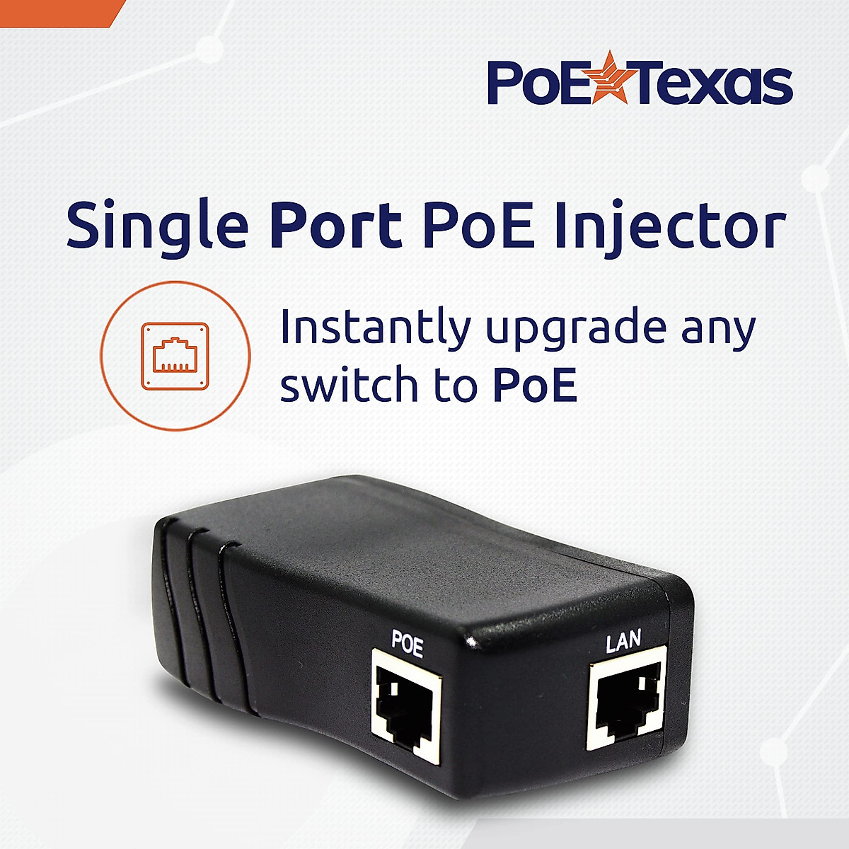 PoE Texas Raspberry Pi PoE Hat PoE Injector - Single Port Power Over Ethernet Passive PoE Adapter