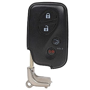 ZENITHIKE Replacement Keyless Entry Smart Proximity Remote Key Fob 4-Buttons Key Uncut Blade Replacement for L EXUS ES350 HYQ14AAB 1551A-14AAB 89904-30270 0140 271451-0140 Set of 1