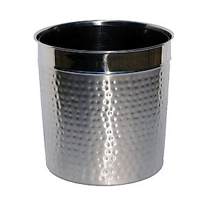 Hammered 2 Tone Waste Basket with Liner