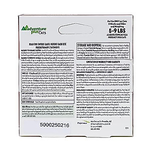 Adventure Plus Triple Flea Protection for Cats – Spot on Flea & Tick Prevention for Cats between 5-9lbs – 4 Doses