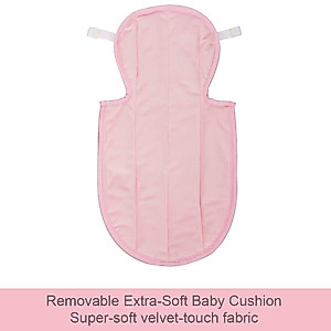 COOLBEBE New 2-in-1 Head & Body Supports for Baby Newborn Infants - Extra Soft Stroller Cushion Pads Car Seat Insert, Prefect for All Seasons, Pink