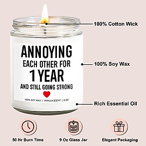 Younift Candle, 1 Year Anniversary, Gifts for Him, Girlfriend, Boyfriend, Her, First Anniversary, Gifts for Husband, Wife, 1 Year Wedding Anniversary, Gifts for Couple, 1st Year Paper Anniversary