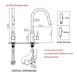 Havin Kitchen Faucet and Pot Filler Faucet