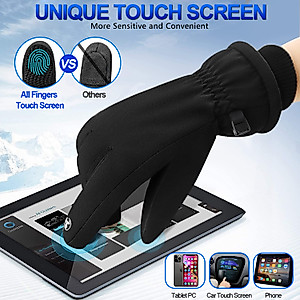 Xeitive -30℉ Winter Gloves Touchscreen Gloves Waterproof Thermal Gloves Ski Gloves for Men Women Running Cycling Outdoor Activities