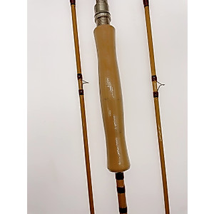 New Bamboo Fly Rod with Nickel Silver Downlocked Reelseat and Agate Strip Guide. (8'0" #6)