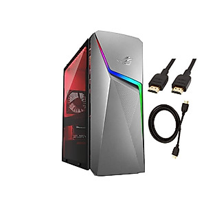 ASUS Newest ROG Strix GL10 Premium Gaming Desktop | AMD Ryzen 5 3600X | NVIDIA GeForce GTX 1660TI | Gray | Windows 10 | with HDMI Cable Bundle (Silver, 8GB RAM | 256GB SSD)