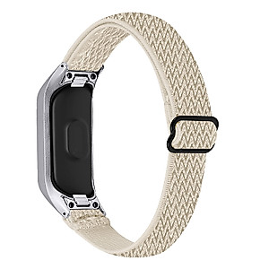 MVRYCE SM-R375 Galaxy Fit E Watch Loop, 5.3"-8.3" Adjustable Watch Strap Soft Breathable Elastic Replacement Band with Metal Frame Compatible for Samsung Galaxy Fit E SM-R375 Smart Watch (Y11)