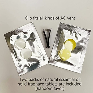 Funny Corgi Car Air Vent Decoration and Clip with Air Freshener Natural Scent Tablet and Refill, Car Aromatherapy Accessories and Interior Decoration