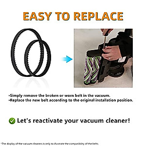 JEDELEOS Replacement Belt Set for Bissell ProHeat 2X Revolution Pet Pro Carpet Cleaner, Fits Models 1986, 1964, 2007, 2007P Series, Replace Parts 1611129 & 1611130