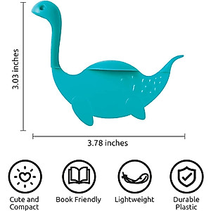 OTOTO Nessie Tale Book Mark - Turquoise Pagekeeper Bookmark - Unique Gifts for Readers, Women & Men, Book Markers - Pretty Bookmarks Lightweight Plastic Manga Bookmark for Girls, Boys, Kids