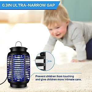 Jwseotu Bug Zapper & Attractant - Effective 4200V Electric Mosquito Zappers Killer - Insect Fly Trap, Waterproof for Indoor & Outdoor - Electronic Light Bulb Lamp for Backyard, Patio, Home, Plug in