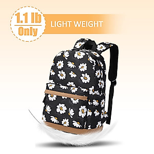 Robhomily Backpack for Teen Girls Kids Middle-School Elementary School Backpack with Lunch Box ,17” Fashion- Print Lightweight Laptop Book bags Set