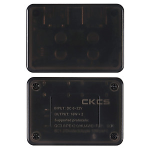 MELIFE 2pcs 12V to 5V DC USB Buck Converter, Dual USB Port Fast Charger Board Compatible Waterproof Voltage Step Down Connector DC-DC 6-30V 12V 24V to 5V