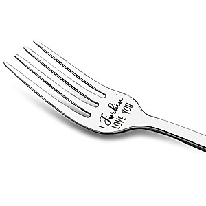 Funny I Forkin' Love You Fork Engraved Stainless Steel, Romatic Gifts for Men Women Boyfriend Girlfriend Couples, Best Forks Gifts Idea for Birthday Thanksgiving Christmas