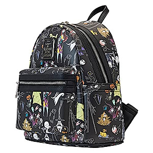 Loungefly Disney Nightmare Before Christmas All Over Print Womens Double Strap Shoulder Bag Purse