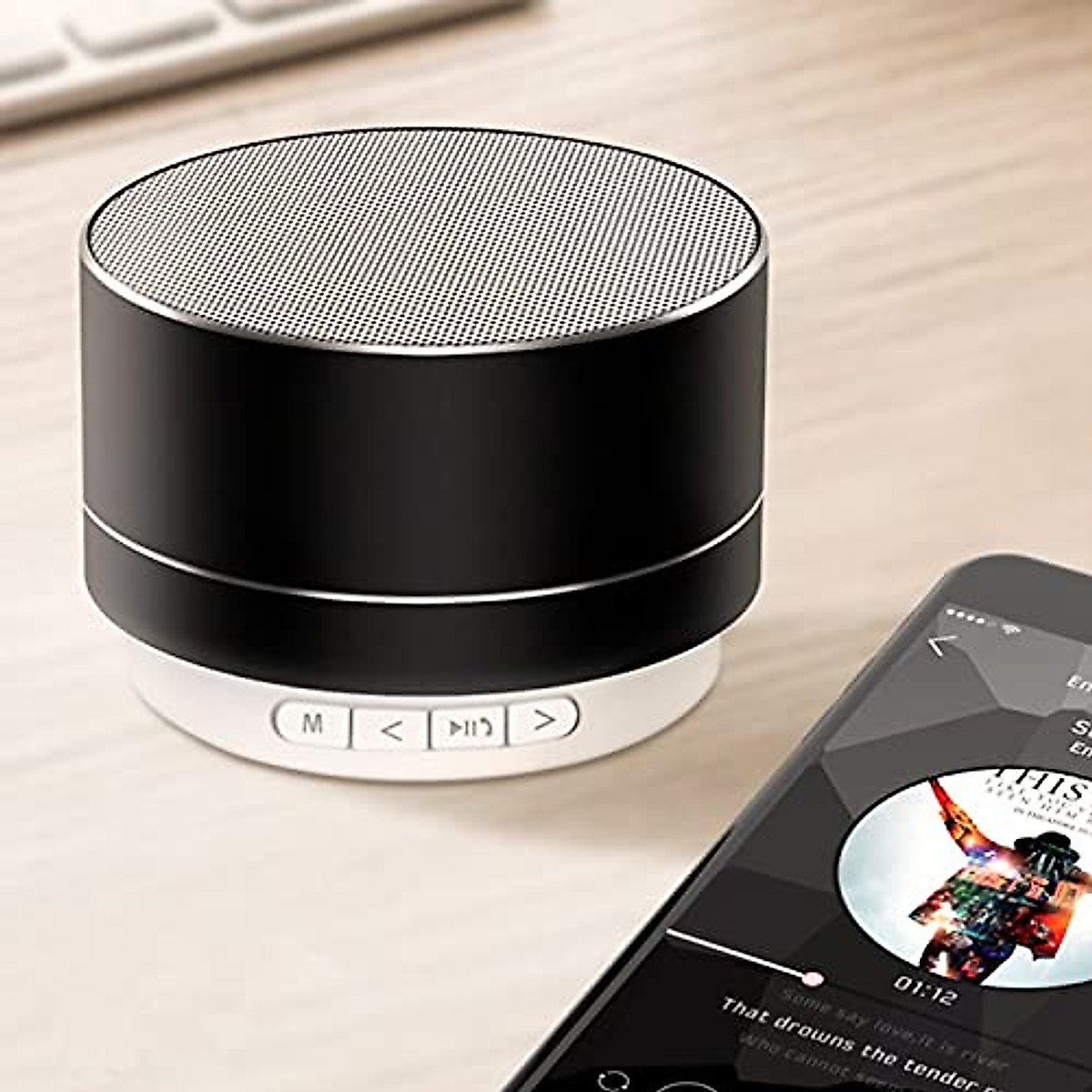 This Is Your Time Wireless Bluetooth Audio Small Steel Cannon Subwoofer Mini Portable Gift Card Bluetooth Speaker,gold