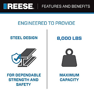 Reese Towpower 74309 Interchangable 1 7/8", 2", 2 5/16" Hitch Ball Kit, Chrome