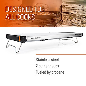 GSI Outdoors, Pinnacle Pro 2 Burner Propane Camping Stove, Folding & Ultra Portable
