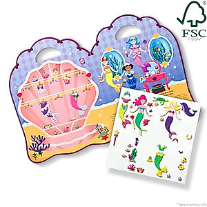 Melissa & Doug Puffy Sticker Activity Book: Mermaids - 65 Reusable Stickers - FSC Certified