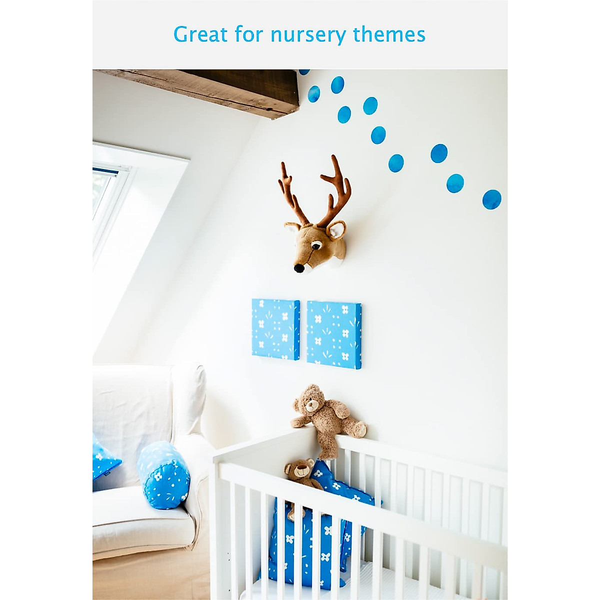 BAOUBEAR Plush Stuffed Deer Head – 17 Inch Hunting Toy, Handcrafted Trophy, Woodland Nursery Decor