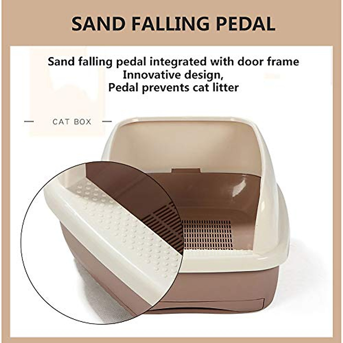 Cat Litter Tray Semi-Closed Drawer from The Makers of Self-Cleaning Significantly Reduces Cleaning Time with Cat Litter Scoop