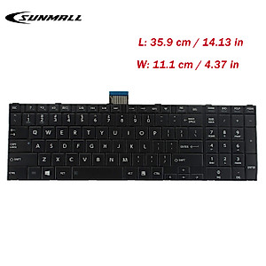SUNMALL Keyboard Replacement only Compatible with Toshiba Satellite C50-A C55-A C55D-A C55T-A C55DT-A C55DT-A Series Laptop,fits Part Number V143026CS1 (DO NOT FIT C50-B, C50D-B,C55-B, C55D-B)