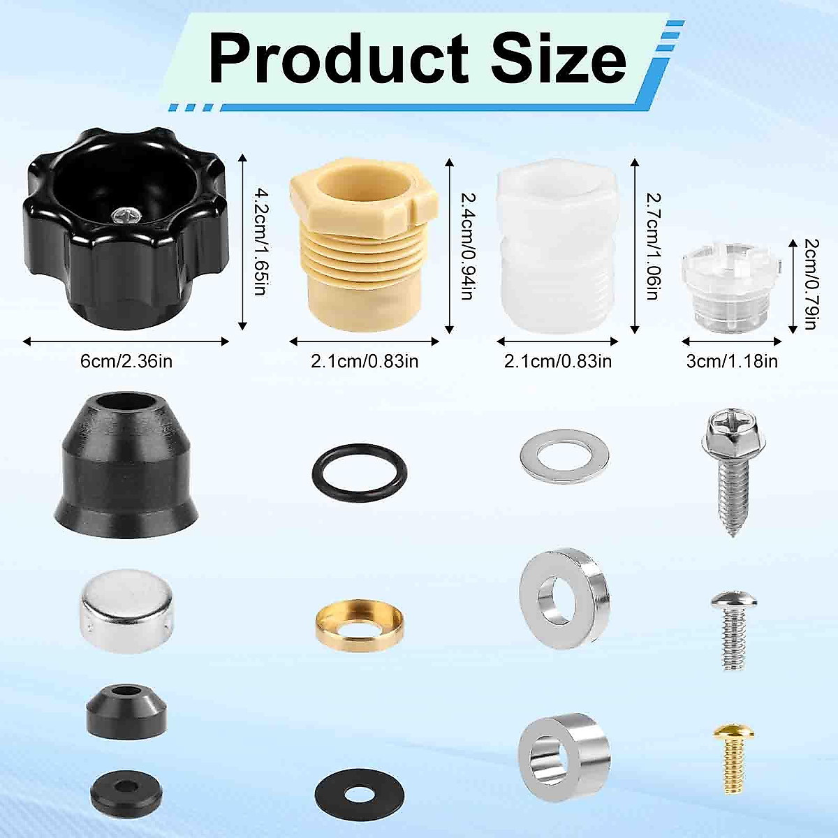 630-8500 Complete Wall Hydrant Repair Kit, Outside Outdoor Faucet Replacement Parts Compatible with Prier 500 400 300 Series & Diamond 300/400 Series Wall Hydrants