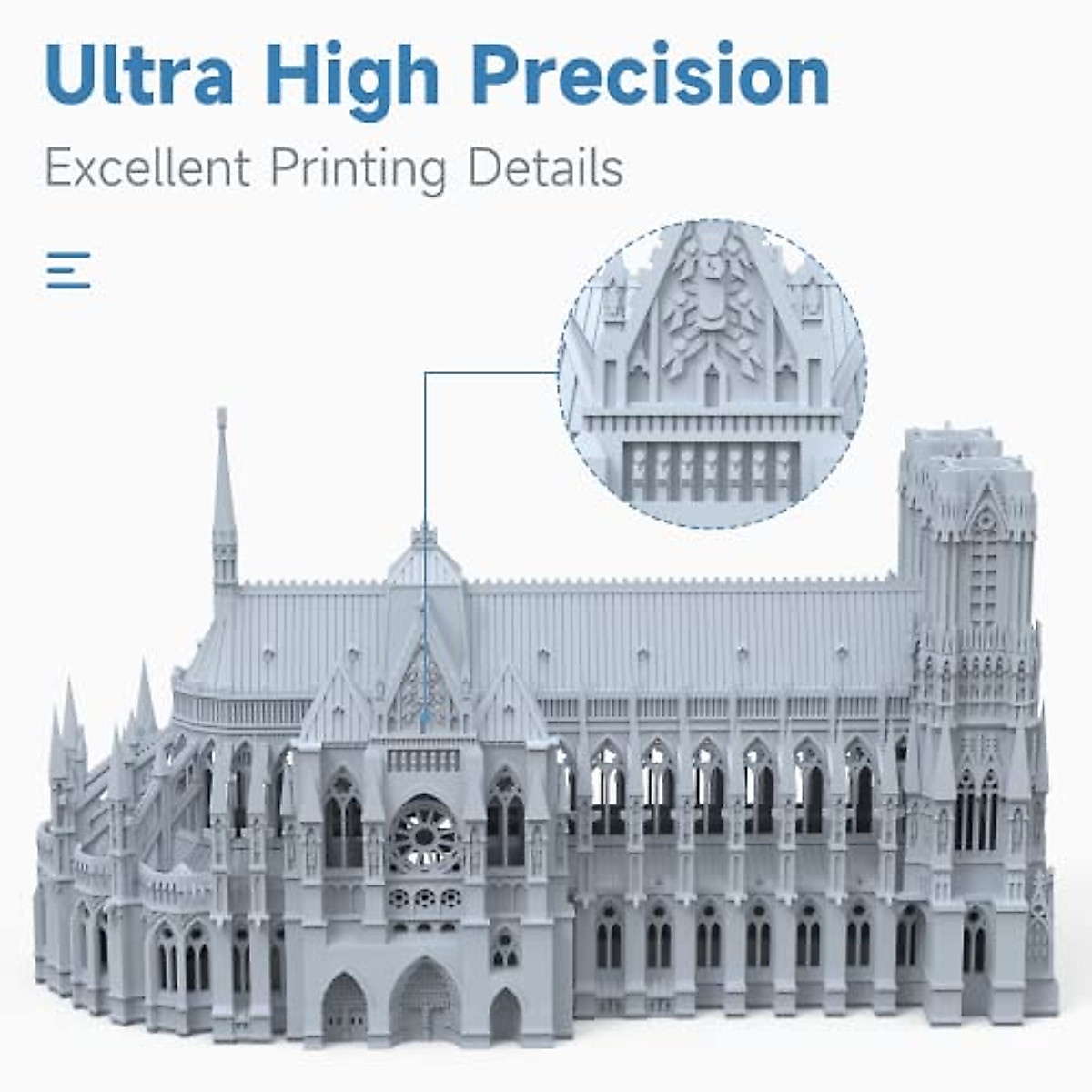 Creality Official Upgrade 3D Printer Resin, 1000g Standard Photopolymer Resin for LCD 3D Printing, 405nm UV-Curing Resin, High Precision, Low Shrinkage, Excellent Fluidity (Grey)