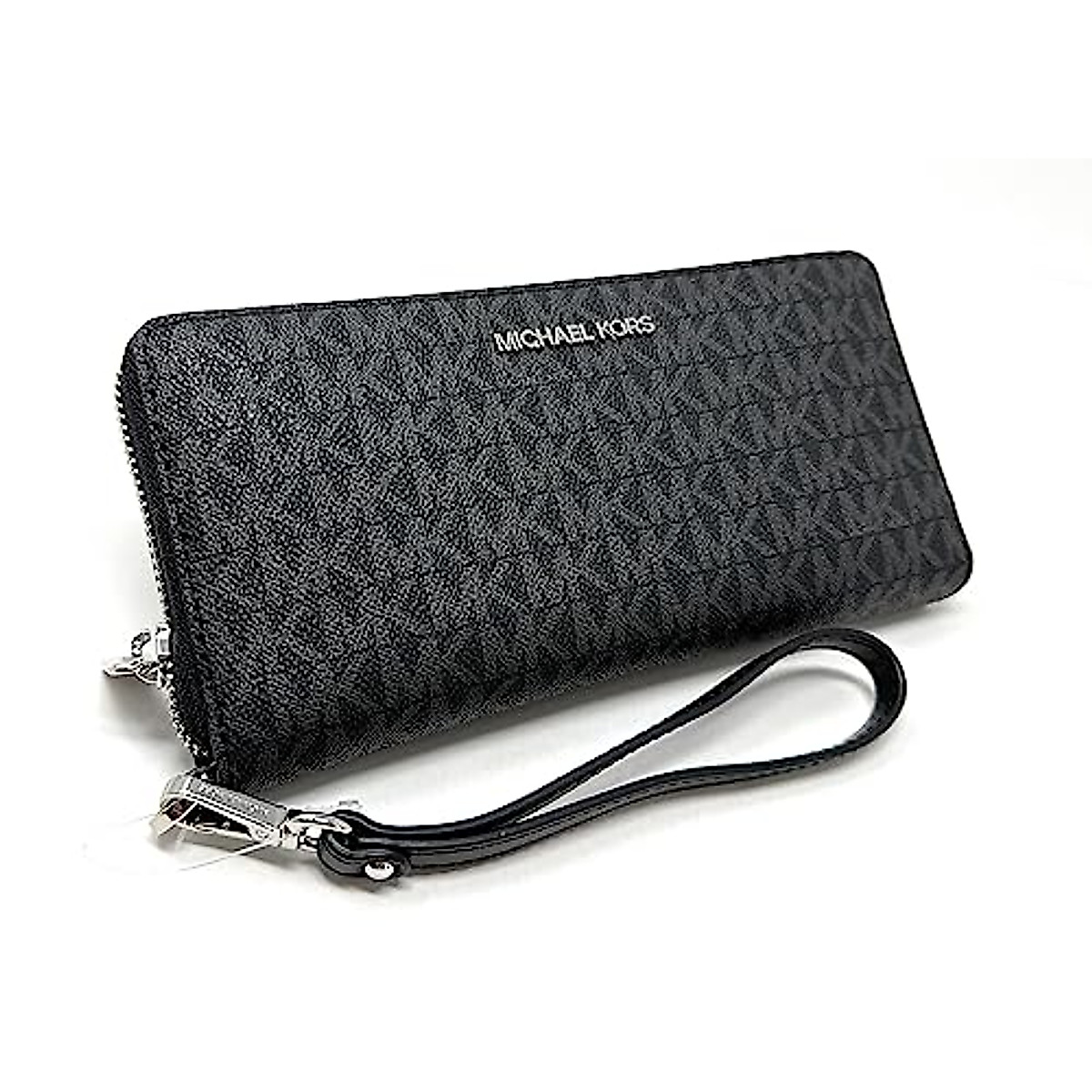 MICHAEL Michael Kors Jet Set Travel Continental Wallet Wristlet (Black)