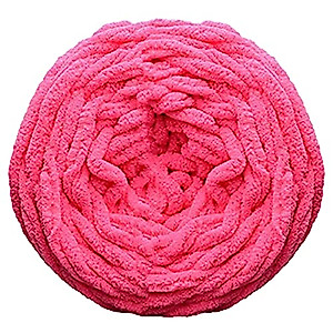 Knitting Woolen Yarn Knitting Towelling Thick Yarn Ball Warm Dark Pink 100g