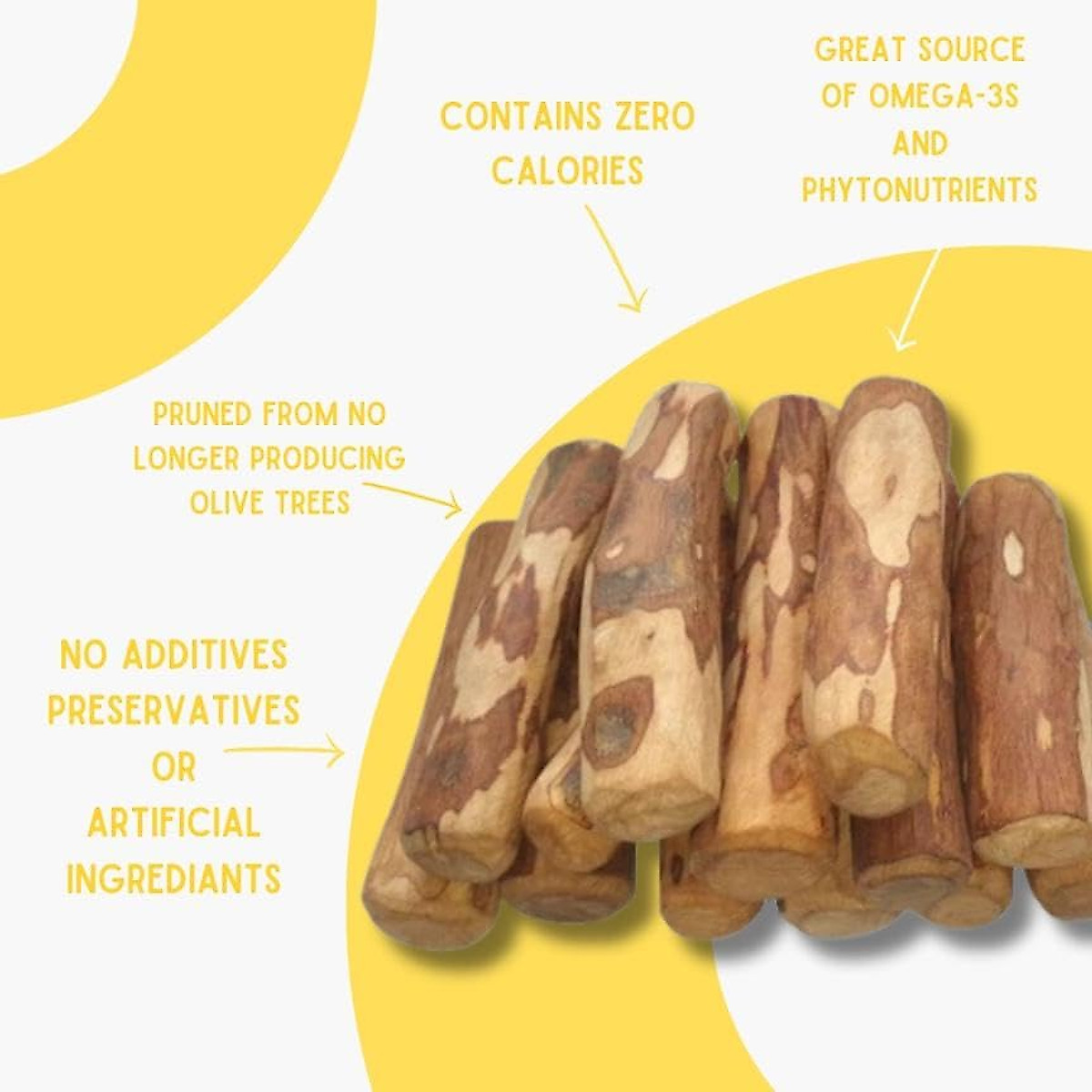 Advance Pet Product Olive Wood Dog Chews, 100% Natural, Repurposed Olive Wood (Medium)